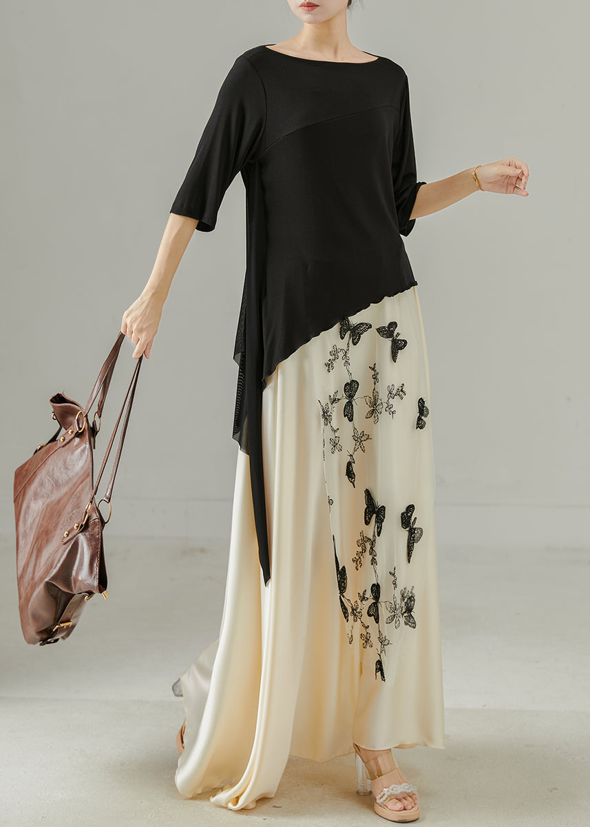 Italian Asymmetrical Butterfly Chiffon Two Piece Set Summer – SooLinen