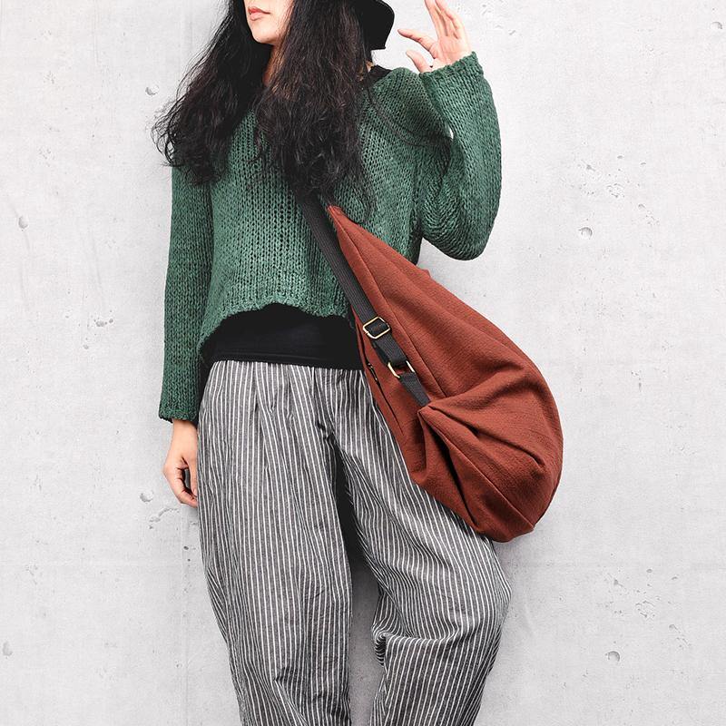 Literary Various Back Style Red Shoulder Bag Simple Backpack – SooLinen