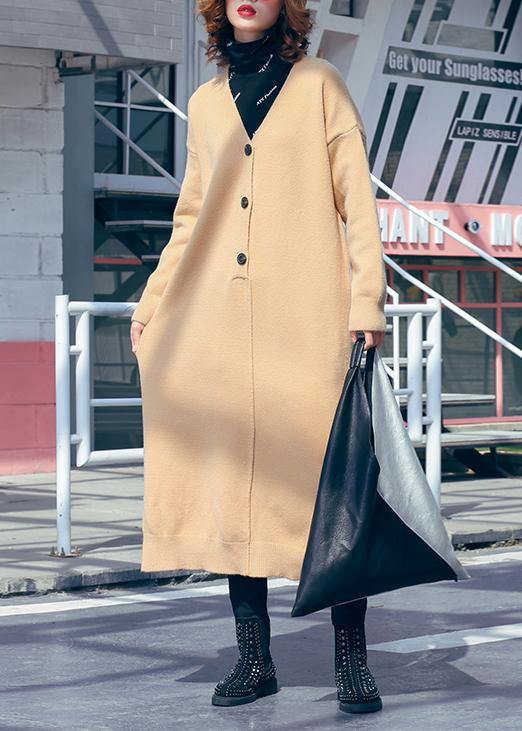 Women v neck side open Sweater outfits Classy khaki Hipster sweater dr ...