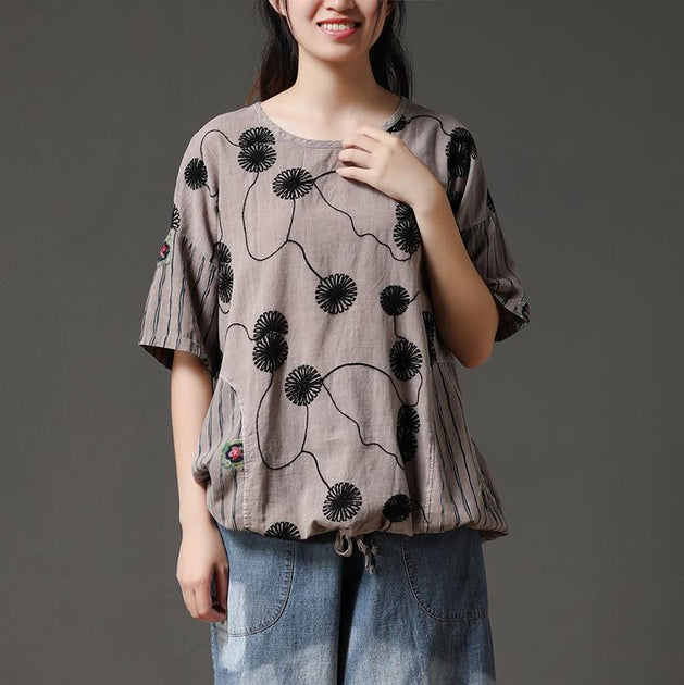 half sleeved linen tops & cotton blouses – Page 32 – SooLinen